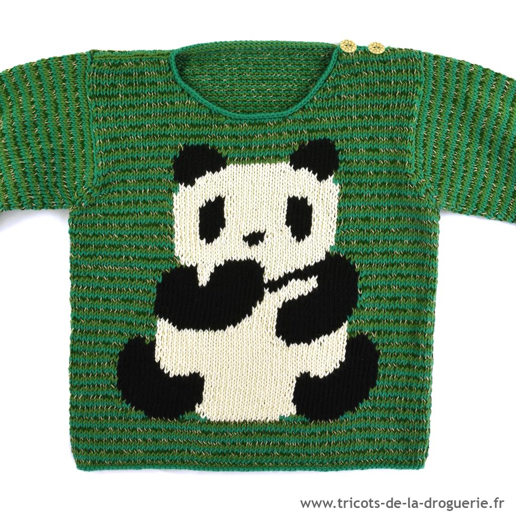 Un de plus dans la famille panda, le pull enfant ! - Tricots de la ...